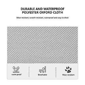 HYLK Elevated Dog Bed, Foldable Pet Bed, Indoor Outdoor Pet Camping Raised Cot, Stable Durable Frame Breathable Mesh, for Cats Small Medium Dogs Grey-M