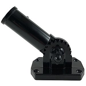 Green Grove Products Adjustable Flag Pole Bracket Heavy Duty Aluminum All Weather Flag Display Holder (Black)