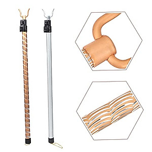 Cabilock 2pcs Telescopic Draw Rod Clothes Reaching Rods Closet Reacher Pole with Hook Outdoor Clotheslines Retractable Clothes Line Outdoor Laundry Line Retractable Clothesline Rods Cane CD