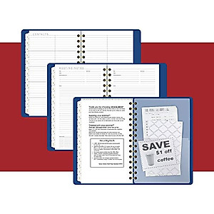 Academic Planner 2021-2022, AT-A-GLANCE Weekly & Monthly Book Planner, 5" x 8", Small, for School, Teacher, Student, Contempo, Classic Blue (70101X20)
