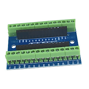 Aideepen 5pcs Nano V3.0 Expansion Board V3.0 Breakout Board Screw Terminal Adapter Shield Nano V3.0 AVR ATMEGA328P-AU Module