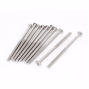 uxcell M6x110mm Male Thread Phillips Flat Head Bolt Screw Suitable for Double Bed Furniture TV Rack Wall Hanging 10pcs