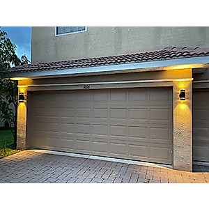 iYogaled Up Down Lights Outdoor Wall Light, Brown Exterior Dawn to Dusk Outdoor Light Fixture, Porch Lights Wall Mount 2 Pack, IP65 Aluminum Modern Outside Lights for House Front Door, Porch