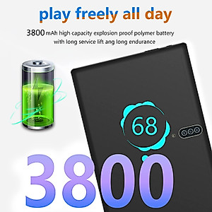 10.1 InHd Android Tablet WiFi Bluetooth Call Gaming Tablet Electronics for Men Digital Notepad College Supplies Boyfriend Girlfriend Gifts Car Travel Accessories for Long Trips Cool Stuff (Black)