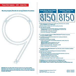 Distinctions 844709 Upgraded 5" Brushed Nickel 5" Floating House Number 9