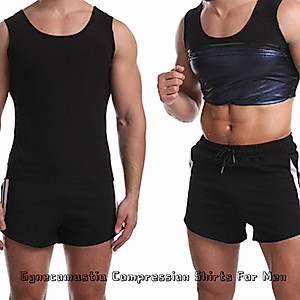 Unloshe CGTFY Gynecomastia Compress Tank Top, Compression Tank Top Men, Men Slimming Body Shaper Vest (L/XL,Black)