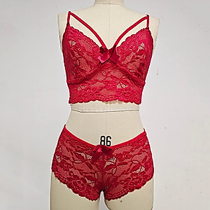 DASAYO Women Sexy Lingerie Lace Babydoll Peach Buttocks Lace Chemise High Waist Underwear Boudoir Outfits Silky Comfy Panties