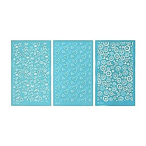 Polymer Clay Silk Screen Stencils, Exquisite Pattern Silkscreen Print Kit for Printing on Clay (202, 204, 217)
