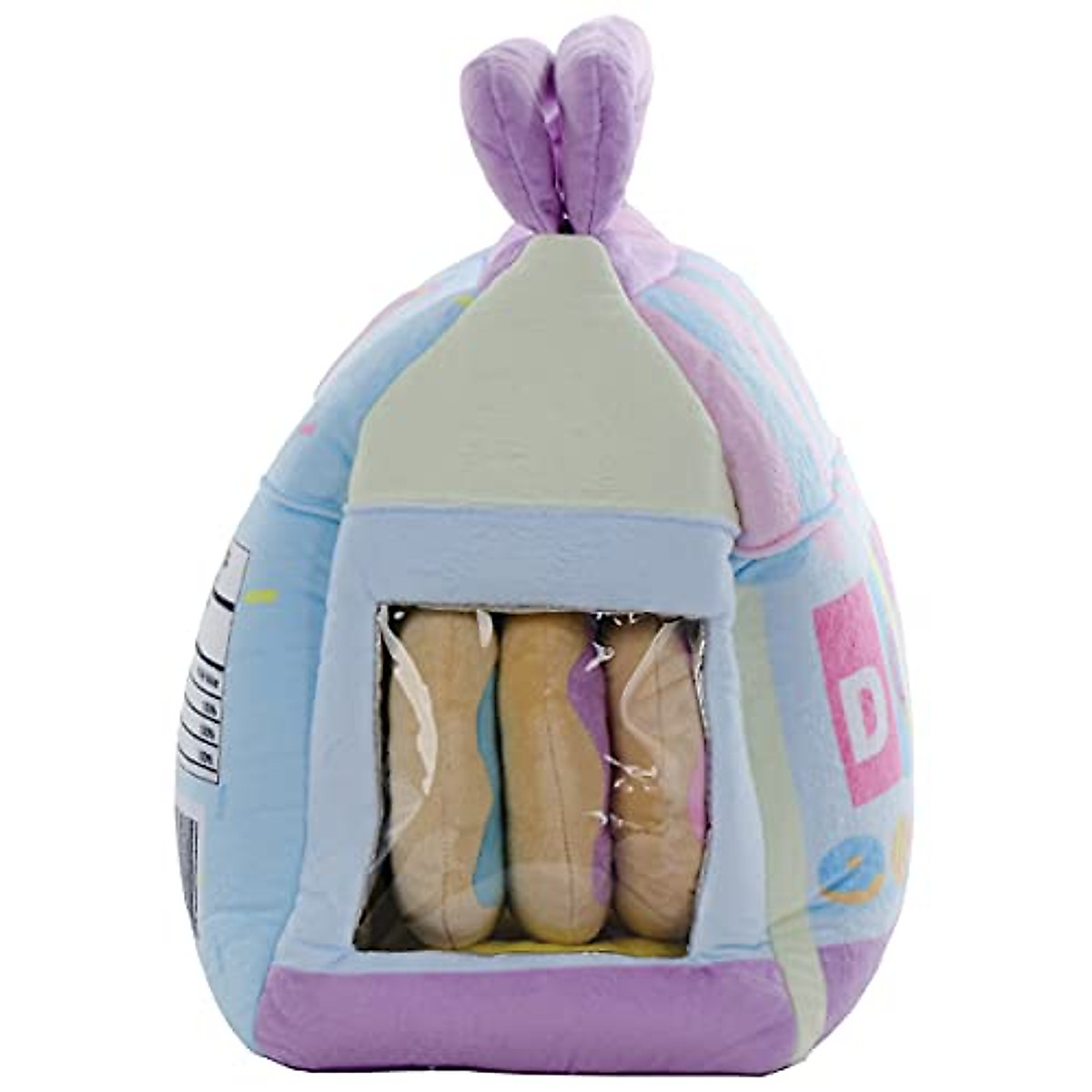 iscream Play with Your Food! Box of Donuts Fleece Play Pillow Set with Embroidered Accents