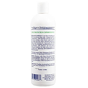Chris Christensen Shampoo & Conditioner 16 oz Bundle, White on White Shampoo + Spectrum Ten Therapeutic Cream Conditioner, Groom Like a Professional, Made in USA