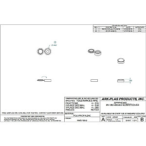 Dome Shaped Decorative Snap On Screw Caps & Washers for 9/16" Hex Head 3/8" Shank Lag Screws and Hex Bolts on Aluminum Cable Deck Rail Systems (50 Pieces) (Black)