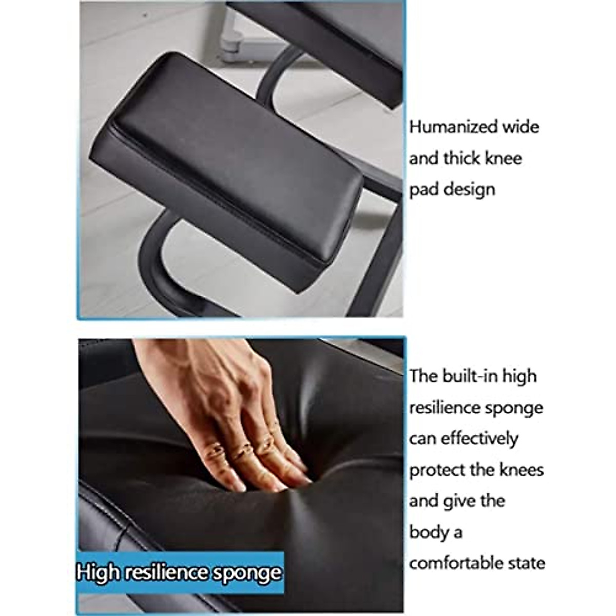 LoMSA Ergonomic Design Kneeling Chair, Posture Corrective Kneeling Chair for Office & Home with Backrest/Back Support,Gray