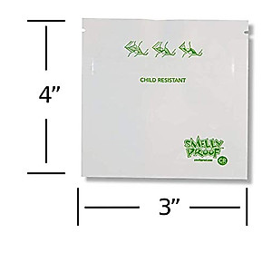 SMELLY PROOF - The Original No-Odor Storage Baggies - Childproof - White - Reusable - Made in the USA