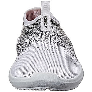 Speedo Women's Water Shoe Surfknit Pro, White/Grey/Black, 8