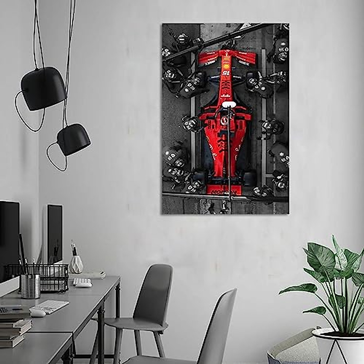 MATYBATE Raceway Sf1000 Charles Leclerc F1 Canvas Art Poster And Wall Art Picture Print Modern Family Bedroom Decor Posters 16x24inch(40x60cm)