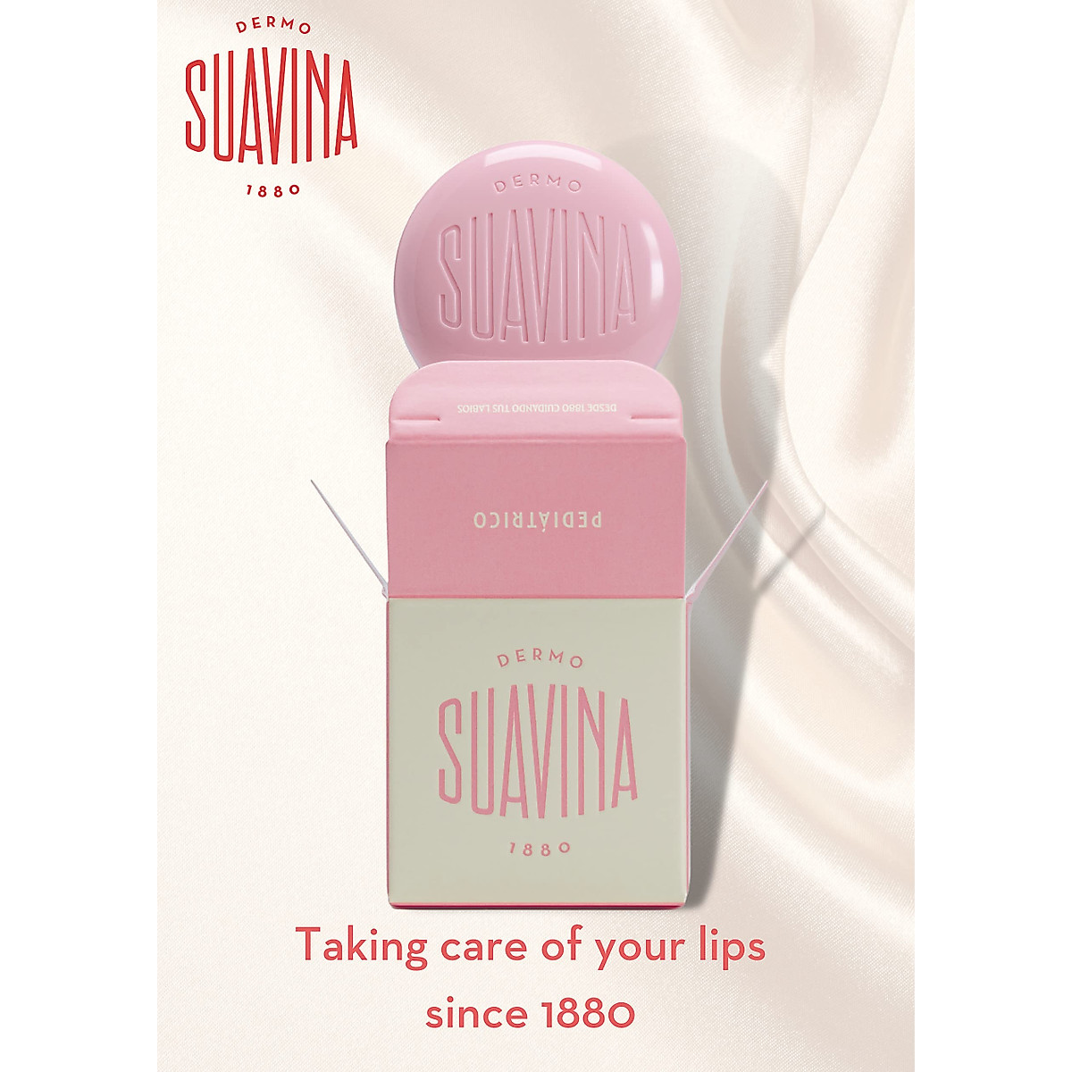 DERMO SUAVINA 1880 Lip Balm Moisturizer for Cracked and Dry Lips with Natural Ingredients Lip Care for Cold and Hot Weather Pack of 1(Strawberry 0.3oz)