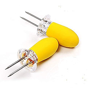 Corn Cob Holders Set, Stainless Steel Corn Skewers for Corn On The Cob Stainless Steel BBQ Tools 10 Pcs By Lechay