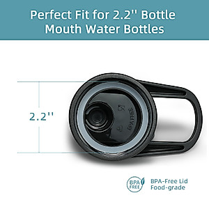 Water Bottle Lid, Topre Spout Lid BPA-free Leak proof Wide Mouth Easy Clean Replacement Cap for 64oz Insulated Water Bottle Accessories
