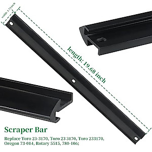 POSFLAG 23-3730 Rotor Blade Paddle with Toro 23-3170 Scraper Blade for Toro S-200, S-620, S200, S620 and Snow Master 20 Snowthrowers