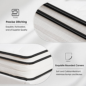 King Mattress,12 Inch Hybrid Mattress,Pocket Spring for Good Support,King Bed Mattress in A Box, Cooler Sleep & Pressure Relief,CertiPUR-US Certified,10 Year Warranty,120 Nights Risk-Free Trial