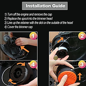 TOPEMAI AF-100 Spool, 0.065" Line String Trimmer Replacement Compatible with Black & Decker AF-100-3ZP GH900 GH600 String Trimmer(8 Pack+2 Spool Cap and Spring)