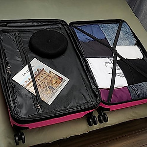 PRIMICIA GinzaTravel PC+ABS suitcase Spinner Wheels scratch-resistant Lightweight Spinner Expandable Suitcase, luggage sets,Universal wheel (Green, 3-Piece Set(20"/25"/29"))