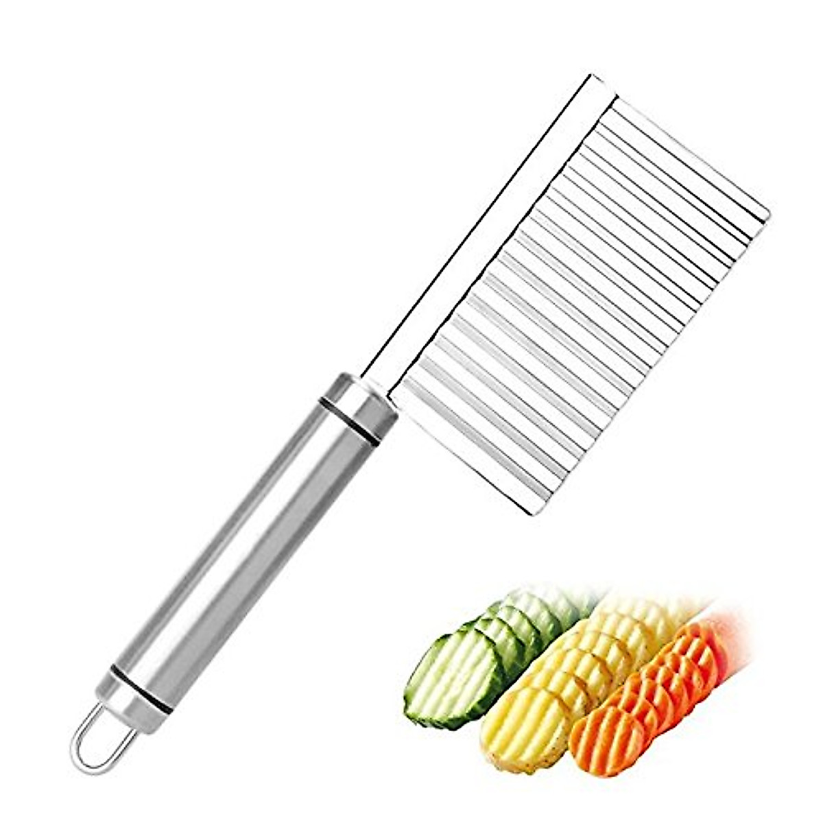 LareinaXXX Potato Wavy Edged Knife Stainless Steel Kitchen Gadget Vegetable Fruit Cutting Peeler Cooking Tool Accessories