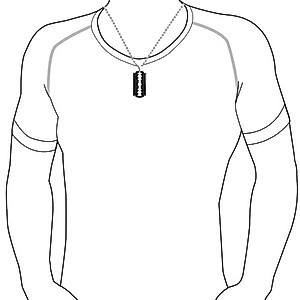 Bling Jewelry Personalize Hip Hop Biker Punk Rock Large Razor Blade Dog Tag Pendant Necklace for Men Black Stainless Steel 20 Inch Ball Chain Customizable