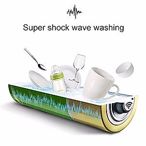 XFTOPSE Ultrasonic Mini Dishwasher Compact Dishwashers,Mini USB Dishwasher Lazy Portable Kitchen Surf Dishwasher