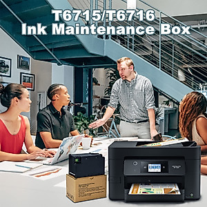 INK+ T6715 T6716 Maintenance Box for Workforce Pro WF-3820 WF-4820 EC-4020 WF-4830 WF-4720 WF-4834 WF-4734 WF-4730 WF-4740 ET-8700 EC-4030 WF-M5799 WF-C5710 WF-M5299 WF-C5290 Printer