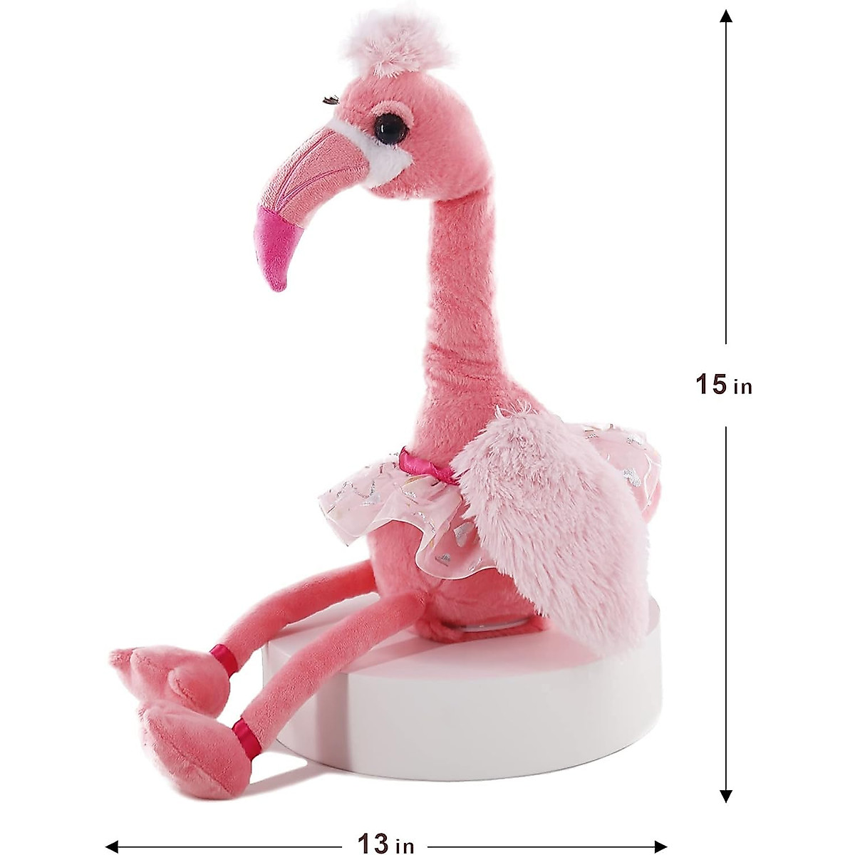 Dancing Flamingo Toy - Interactive Toddler Toys - Cute and Soft Singing Stuffed Live Animals for Baby - Little Live Pets Baby Girl Toys- Stuffed Plush, for Girls and Boys 3+