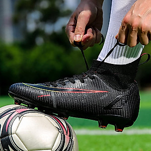 Jugafu Outdoor Soccer Cleats Mens Boys Football Cleats Shoes