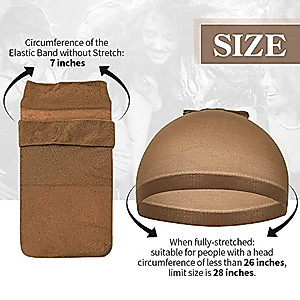 Dreamlover Wig Cap for Lace Front Wig, Stocking Cap for Wigs, 12 Pieces