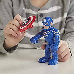 Marvel Super Hero Adventures 5-Inch Action Figure 5-Pack, Includes Captain America, Spider-Man, 5 Accessories (Amazon Exclusive)