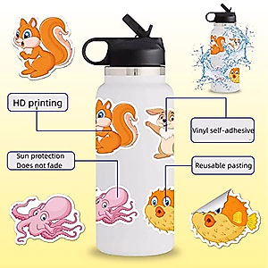 Dinosaur Sticker for Water Bottles, 100PCS Cute Vinyl Stickers for School Students Classroom,Phone/Laptop/Luggage/Stationery Boxes
