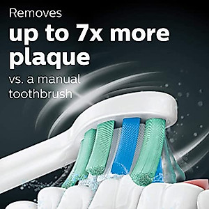 PHILIPS Sonicare ProtectiveClean 4100 Rechargeable Electric Toothbrush, Black - Plaque Control with Pressure Sensor, Up to 2 Weeks Operating Time, Broage Random Color Electric Toothbrush