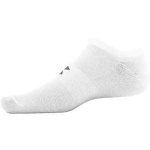 Under Armour Adult Essential Lite No Show Socks, 6-Pairs, White, Medium