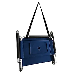 Neso Beach Chairs 2 Pack | Water Resistant with Shoulder Strap and Slip Pocket | Folds Thin (Navy, Regular)