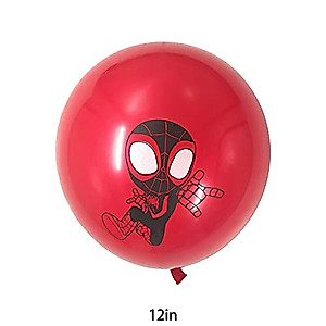 20PCS spider balloon, classic superhero spider design, suitable for boys and girls birthday party decoration, spider theme party supplies.