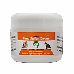 Classic's Lime Sulfur Pet Skin Cream (2 oz) - Pet Care and Veterinary Treatment for Itchy and Dry Skin - Safe Solution for Dog, Cat, Puppy, Kitten, Horse