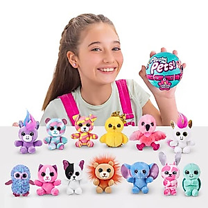 5 Surprise Plushy Pets Series 1 by ZURU (3 Pack) Cute Stuffed Animal Miniature Toys, Amazon Exclusive, Mystery Collectible Plushies for Kids and Girls