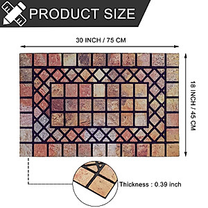 CHICHIC Door Mat Welcome Mat 18x 30 Inch Front Door Mat Outdoors for Home Entrance Outdoors Mat for Outside Entry Way Doormat Entry Rugs, Heavy Duty Non Slip Rubber Back Low Profile, Heart