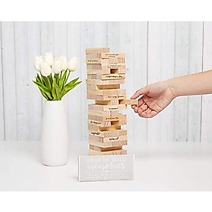 Kate & Milo Wedding Well Wishes Advice Blocks, Unique Décor, Stackable Wooden Guest Signature Game