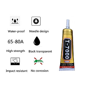 T-7000 15ml Super, Glass,Fabric,Craft, Adhesive,Puzzle, Glue Suitable for Repair Multipurpose High Performance Industrial Glue Semi Fluid Black Adhesive (15ML,1PACK)