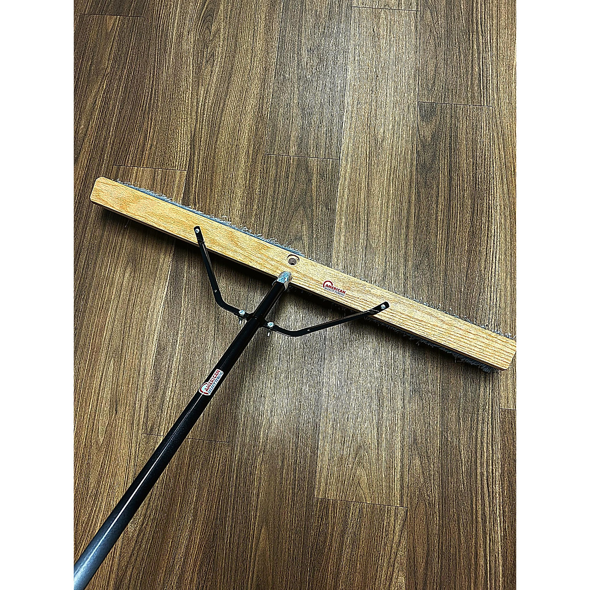 American Select Tubing Pbma36004 Heavy Duty 36" Multi-Surface Push Broom with Silver/Black Handle