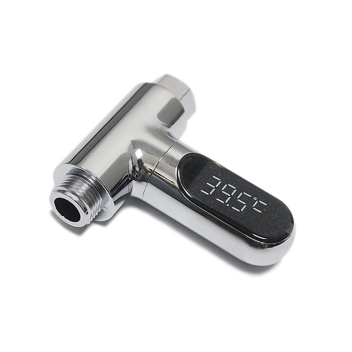 Shower Water Thermometer, LED Digital Display 0~100℃ Baby Bath Water Thermometer Celsius/Fahrenheit Display rotatable Screen for Home Kitchen Bathroom (Silver)