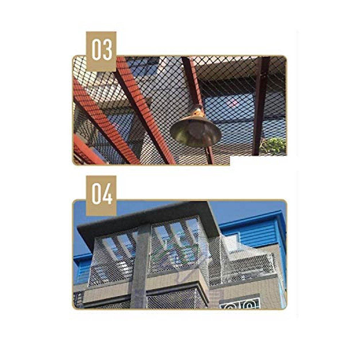 MAGFYLY Banister Guard net Children's Stair Safety Net, Nylon Rope Isolation Net, for Balcony Swimming Pool Anti-Fall Net Bed Fence Net, Including Cable Tie, White, 1x9m (Size : 19m(329ft))