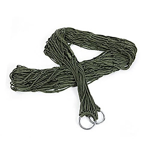CLISPEED Hammock Swing Mesh Garden Hammock Camping Picnic Dark Swing Amy Hammocks Bed Travel Hanging Rope Net for Green Hunting Sleeping Outdoor Comfortable Leisure Indoor Nylon Beds Hiking Amacas