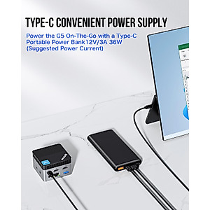 GMKtec Mini PC N97, G5 Micro Desktop Computer, 12th Gen Intel Alder Lake N97 (up to 3.60GHz) 12GB DDR5 256GB Hard Drive for Business, School, Office