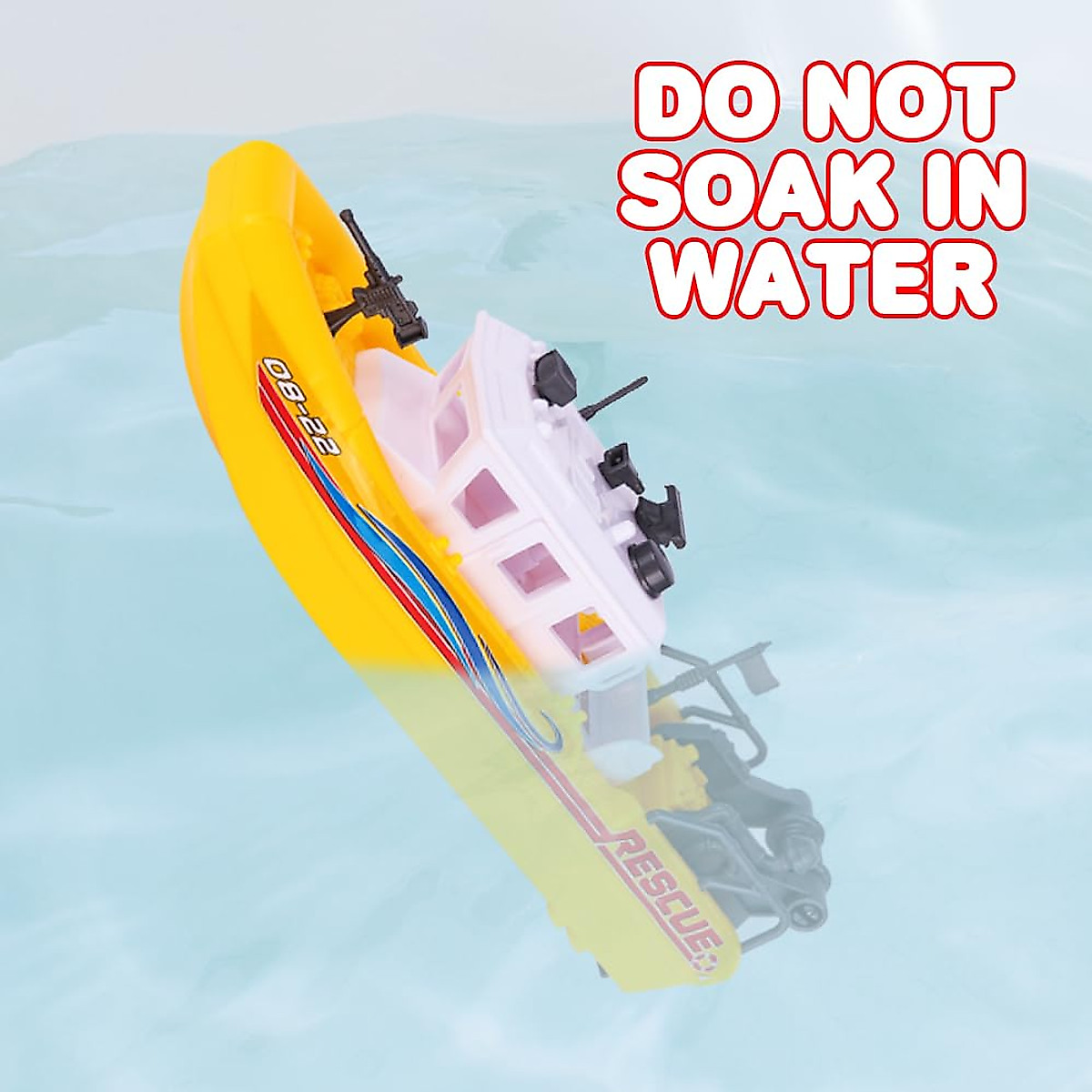 ArtCreativity Aquatic Rescue Vessel, Battery-Operated Toy Ship for Kids, Floats in Water, Floating Bathtub and Pool Toy for Boys and Girls, Great Birthday Gift for Children